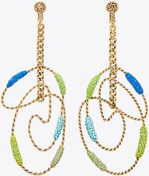 Tory Burch Damen Runway Swirl Hoop Earrings
