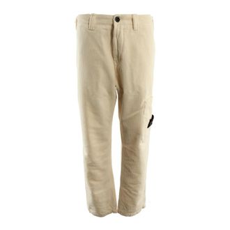 Stone Island Homme, Pantalons, Beige, Taille: W33 Pantalon en Velours C&ocirc;tel&eacute; de Coton