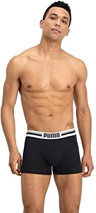 Puma Puma - Placed Logo Boxer - Homme - Noir (Black) - X-Large - Lot de 2