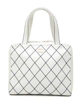 Chanel 2000-2002 CC Wild Stitch handbag - Wei&szlig;