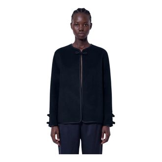 R&oacute;he Doppelseitige Woll-Pankou-Jacke - - Jackets - Damen - Schwarzk - 2XS