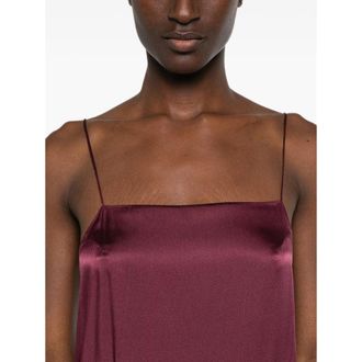 Anine Bing Silk-Rayon Satin Dress - Red