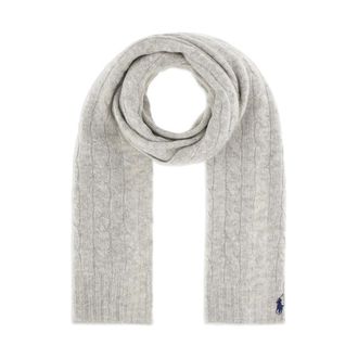 Ralph Lauren Zopfmuster-Schal aus Wolle und Kaschmir - - Accessories - Damen - Grau - ONE SIZE