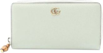 Gucci Portefeuille en cuir doccasion - Femme - Pre-owned - Vert - Taille: ONE Size