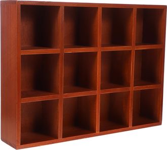 BESPORTBLE Wandregal mit 12 Fächern Hängendes Aufbewahrungsregal für Wohnzimmer und Schlafzimmer Verschleißfestes Vintage Wandfach zur Dekoration und Kleinteile 