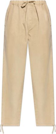 Ferragamo Homme, Pantalons, Beige, Taille: M Pantalon Ample en Coton