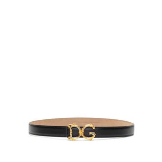 Dolce & Gabbana Stylischer Lederg&uuml;rtel - - Accessories - Damen - Schwarzk - 65 CM
