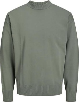 Jack & Jones Jcocollective Knit Crew Neck Pull en Tricot, Agave Green, L Homme