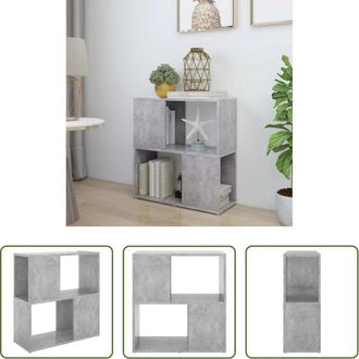 vidaXL vidaXL Rangement de livres - Biblioth&egrave;que Gris b&eacute;ton 60x24x63 cm bois ding&eacute;nierie
