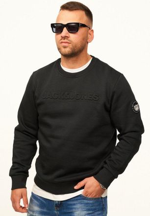 Jack & Jones Sweatshirt Pullover - Rundhalspullover mit Crew-Neck im Regular Fit f&uuml;r Herren M&auml;nner Sweatpullover mit Logo & Patch aus Baumwollmischung