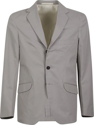 Jil Sander Homme, Vestes, Gris, Taille: M Blazer Coupe Standard en Coton