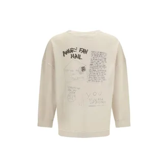 Our Legacy Mens Beige Cotton Sweatshirt Clothing