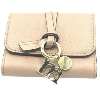 Chlo&eacute; Portefeuille trifold Alphabet Pre-owned - Femme - Pre-owned - Beige - Taille: ONE Size