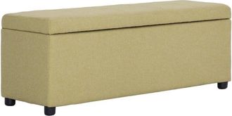 vidaXL Vidaxl - Banc avec compartiment de rangement 116 cm Vert Polyester