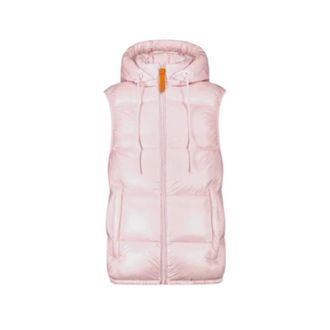 Gertrude Homme, Vestes, Rose, Taille: M Veste doudoune sans manches en nylon brillant
