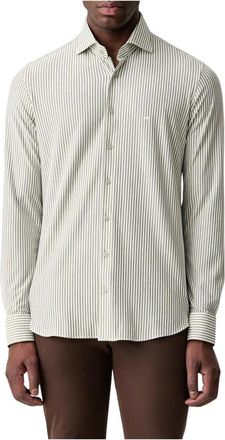 Michael Kors Chemise ajust&eacute;e en maille ray&eacute;e Japanese Perform - Homme - Chemises - Vert - Taille: XL