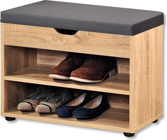 KESPER Schuhschrank mit Sitzkissen, Material: Faserplatte, Maße: B60 x H45 cm x L30 cm, Farbe: Braun 15924 13