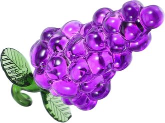 Garneck Realistische Kristall Trauben Dekofigur aus Robustem Glas Filigrane K&uuml;nstliche Weintrauben als Tisch Ornament f&uuml;r Wohn und B&uuml;rodekor Multifunktionale 