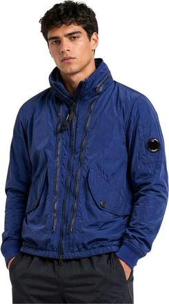 C.P. Company C.p. Company, Homme, Vestes, Bleu, Taille: XL Veste Zipp&eacute;e Mi-Longue