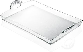 Guzzini Happy Hour, Rechteckiges Tablett - Transparent, 54 x 33,5 x h8,7 cm - 21280000