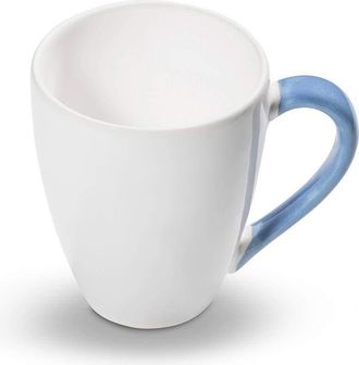 Gmundner Keramik Fr&uuml;hst&uuml;cksbecher Max F&uuml;llmenge : 0.3 Liter Variation Blau Geschirr, handgemacht in &Ouml;sterreich