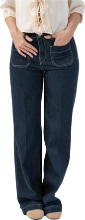 Kocca Femme, Jeans, Bleu, Taille: 36 FR Pantalon Chic Ajust&eacute; en Coton