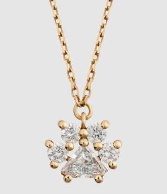 Little Ones Paris Collier Pendentif Paw Or Jaune 18k Et Diamants