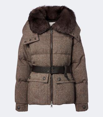 Moncler Veste doudoune de ski Gelise en laine vierge