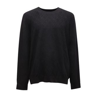 Armani Homme, Pulls, Bleu, Taille: 2XL Xm000176 Textured Sweater