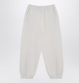 Douuod Ivory cotton-blend jogging trousers