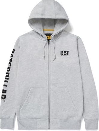 CAT Caterpillar Sweat à Capuche pour Homme - Gris Clair - XL
