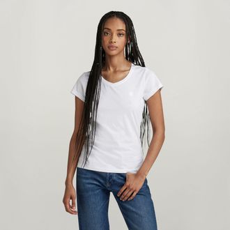 G-Star Eyben Slim V-Neck Top 2.0 - Weiß - Damen