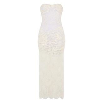 The Mannei Langes Spitzenkleid - - Dresses - Damen - Wei&szlig; - 3XS