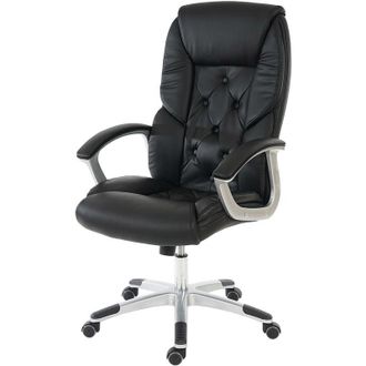 Hhg Fauteuil de bureau pro L42 xxl, charge 150kg, similicuir, noir