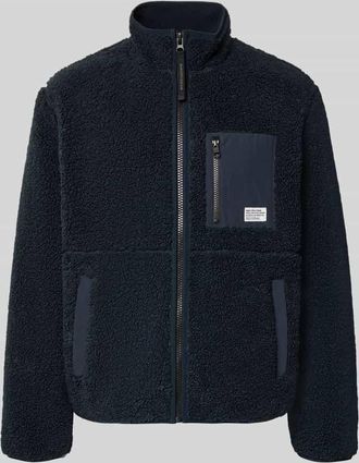 Marc O'Polo Denim Regular Fit Teddy- / Webpelzjacke mit Brustleistentaschen