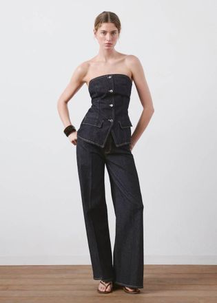 Mango Jean balloon taille normale bleu - Femme - 32 - MANGO