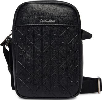 Calvin Klein Umh&auml;ngetasche Calvin Klein Emblem Aop Emboss Slim Reporter LV04D3228G Schwarz