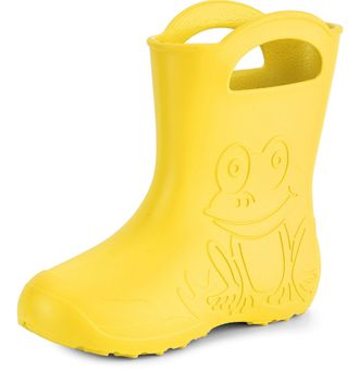 Ladeheid Eva Gummistiefel Damen federleichte wasserdichte Damenschuhe Regenschuhe LA-CA-09 (Gelb, 40/41 EU)