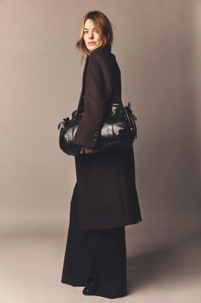 Gerard Darel Manteau mi-long crois&eacute; - MOIRA - Marron