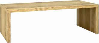 Haku M&ouml;bel Couchtisch Eiche, Echtholzfurnier, Wabenplatte - Ma&szlig;e: B 120 cm x H 40 cm x T 60 cm, Style: Modern