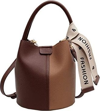 Generic Sacs &agrave; bandouli&egrave;re pour femme Hobo et sacs &agrave; main tendance en cuir v&eacute;g&eacute;talien avec poign&eacute;e sur le dessus, kaki, large