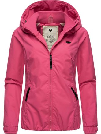 Ragwear Damen wasserdichte &Uuml;bergangsjacke leichte Jacke kurz mit Kapuze Dizzie Intl Magenta024 Gr. XL
