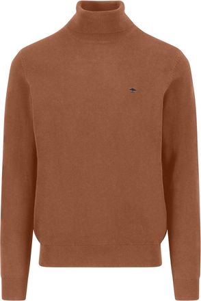 Fynch-Hatton Rollkragenpullover aus Baumwolle mit Rippb&uuml;ndchen Hazel/L