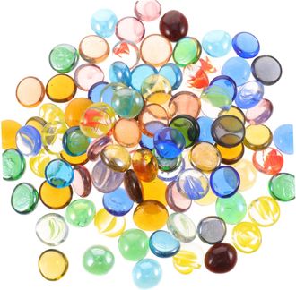 Valiclud 100 Stück Mini Glassteine in Mischfarben Dekorative Vase Füller Perlen für DIY Bastelprojekte Klare Glasperlen für Wohnkultur und Kreative Geschenkdek