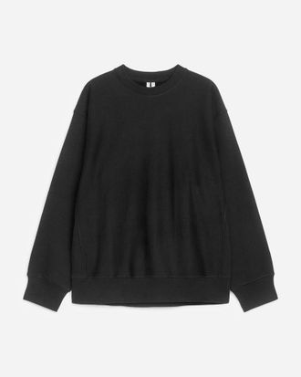 Arket Lockeres Sweatshirt In Schwerer Qualit&auml;t -Schwarz