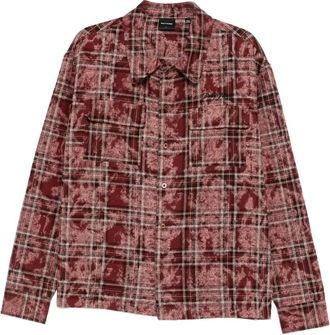 Daily Paper Clothing Check-pattern Washed-effect Shirt