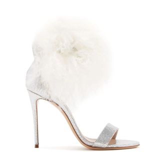 Casadei Aria Sandale mit flauschiger Fell-Schnalle - - Shoes - Damen - Wei&szlig; - 37 1/2 EU