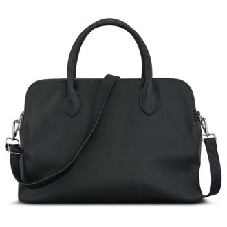Expatri&eacute; Damen Handtasche Schwarz - Odette - Henkeltasche aus veganem Leder - PU Ledertasche Umh&auml;ngetasche Schultertasche Gro&szlig; f&uuml;r 13 Zoll Laptop B&uuml;ro - Mit pr