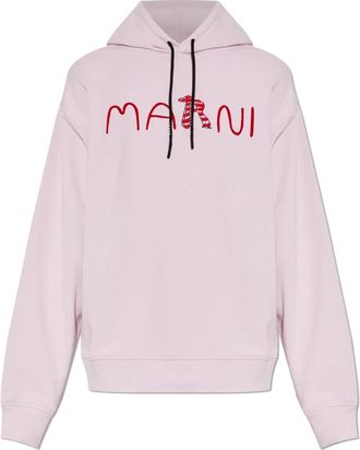 Marni Homme, Sweatshirts et sweats &agrave; capuche, Rose, Taille: 2XL Logo SweaT-shirt