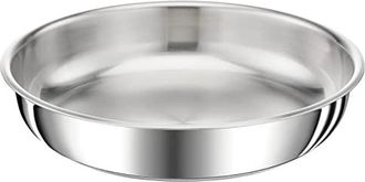 T-fal Ingenio L9720402 Bratpfanne, 24 cm, Induktion, hochwertiger Edelstahl, stapelbar, Vielseitigkeit, spülmaschinengeeignet, Silber